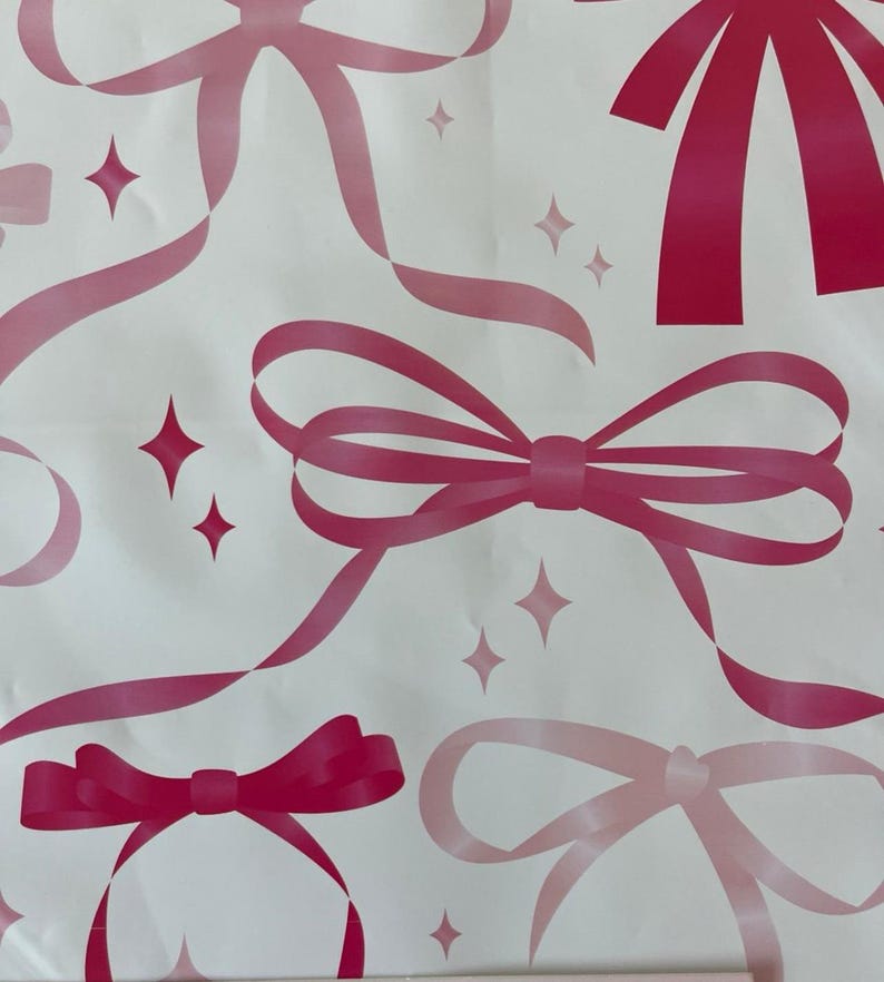 50 Pack - Beautiful Pink Bows 10x13" Poly Mailers & 4x6" Matching ...