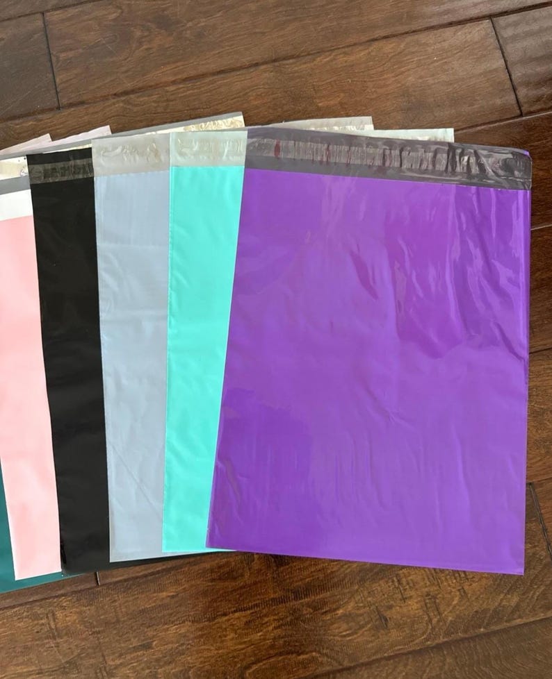 10 OR 20 Pack - 12x15.5" Beautiful Mix of 10 Colors Designer Poly ...