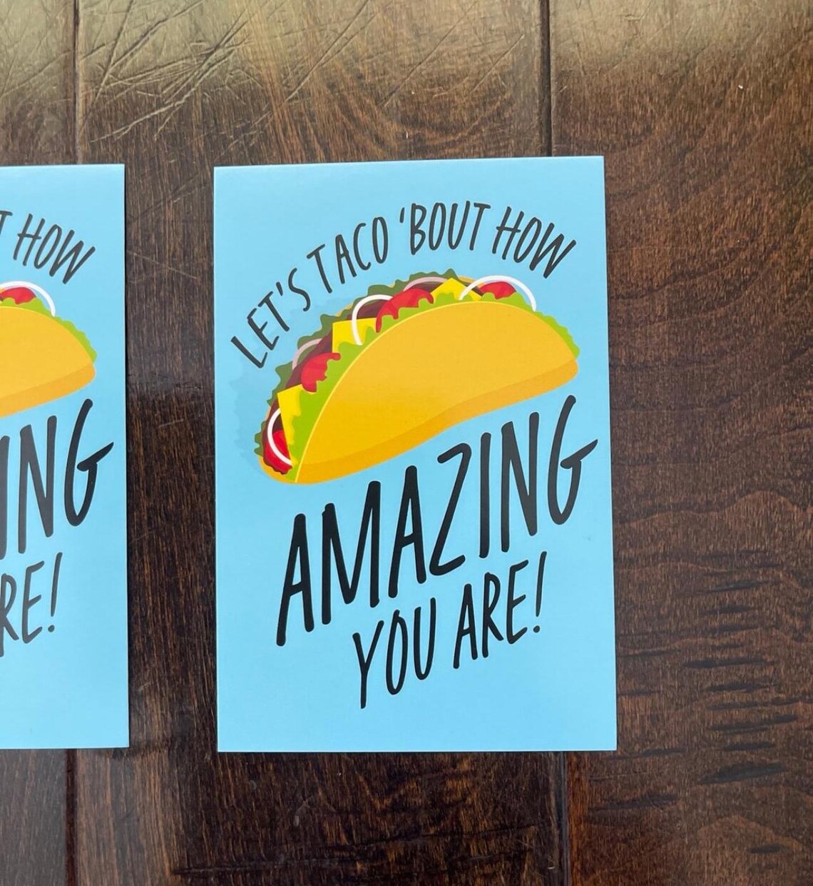 25 OR 50 Pack - 4x6" Yummy Tacos Insert Cards! Thank You Cards for Your ...