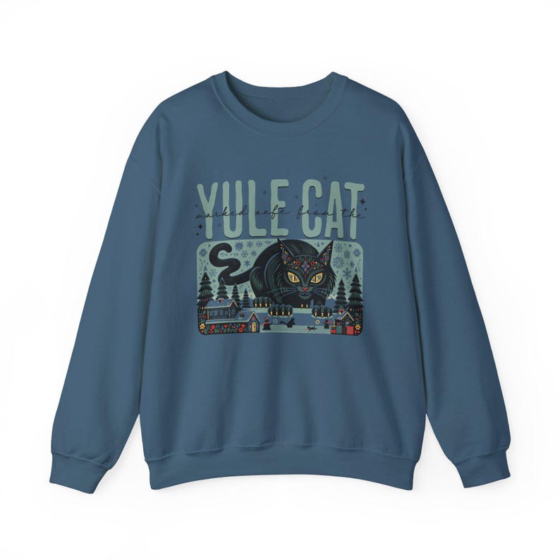 Marked Safe From Yule Cat Christmas Sweatshirt Icelandic Folklore ...