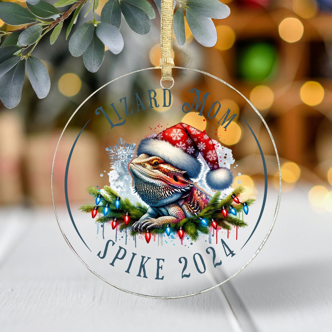 Custom Lizard Mom Bearded Dragon Ornament Personalized Lizard Ornament ...