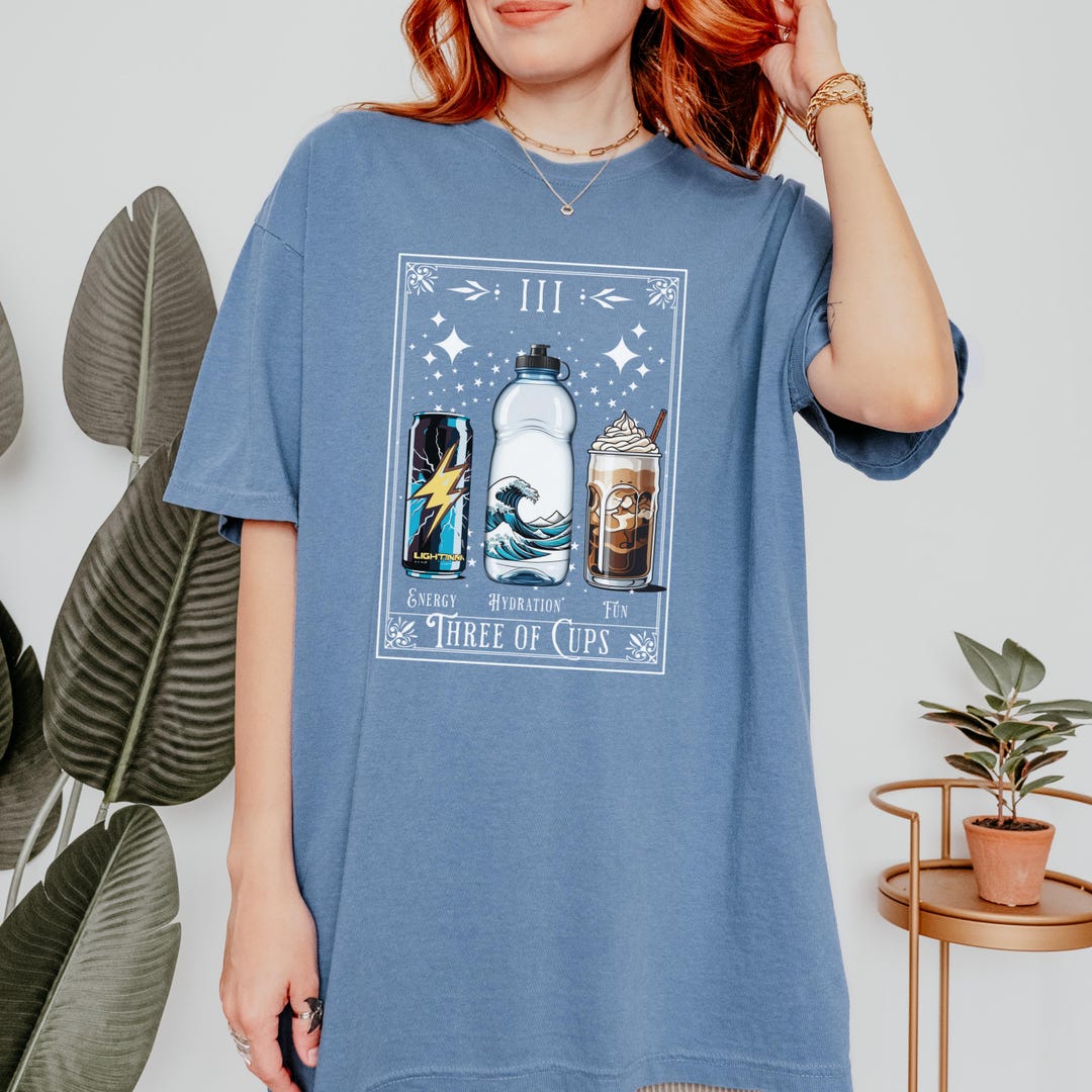 Three of Cups Neurodiversity Tarot Shirt Beverage Goblin Emotional ...