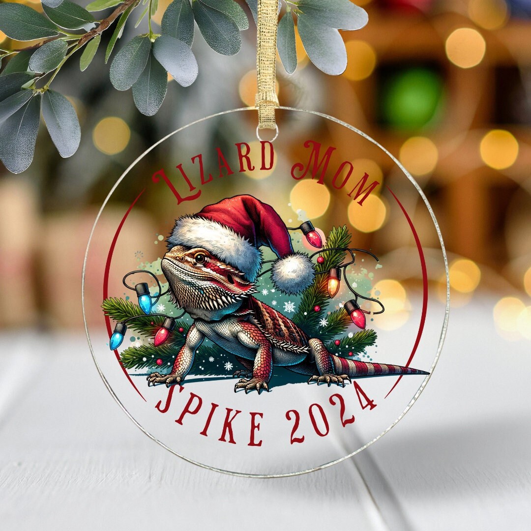 Custom Lizard Mom Bearded Dragon Ornament Personalized Lizard Ornament ...