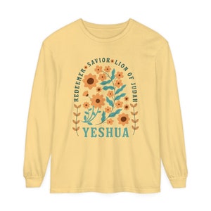 Yeshua Redeemer Savior Lion of Judah Hebrew Shirt Messianic Yhwh ...