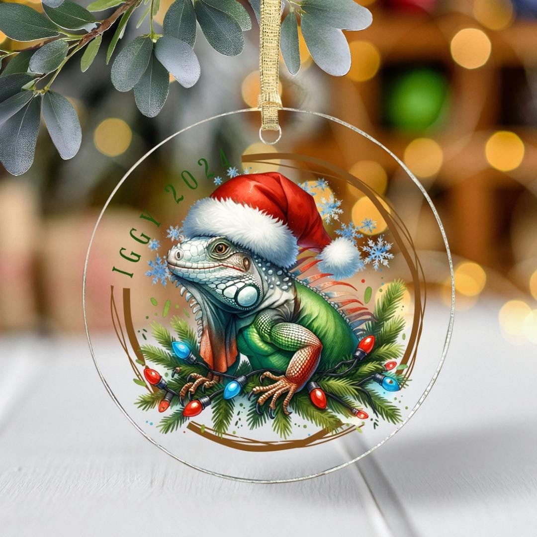 Custom Pet Iguana Ornaments Personalized Lizard Ornament Cute Lizard ...