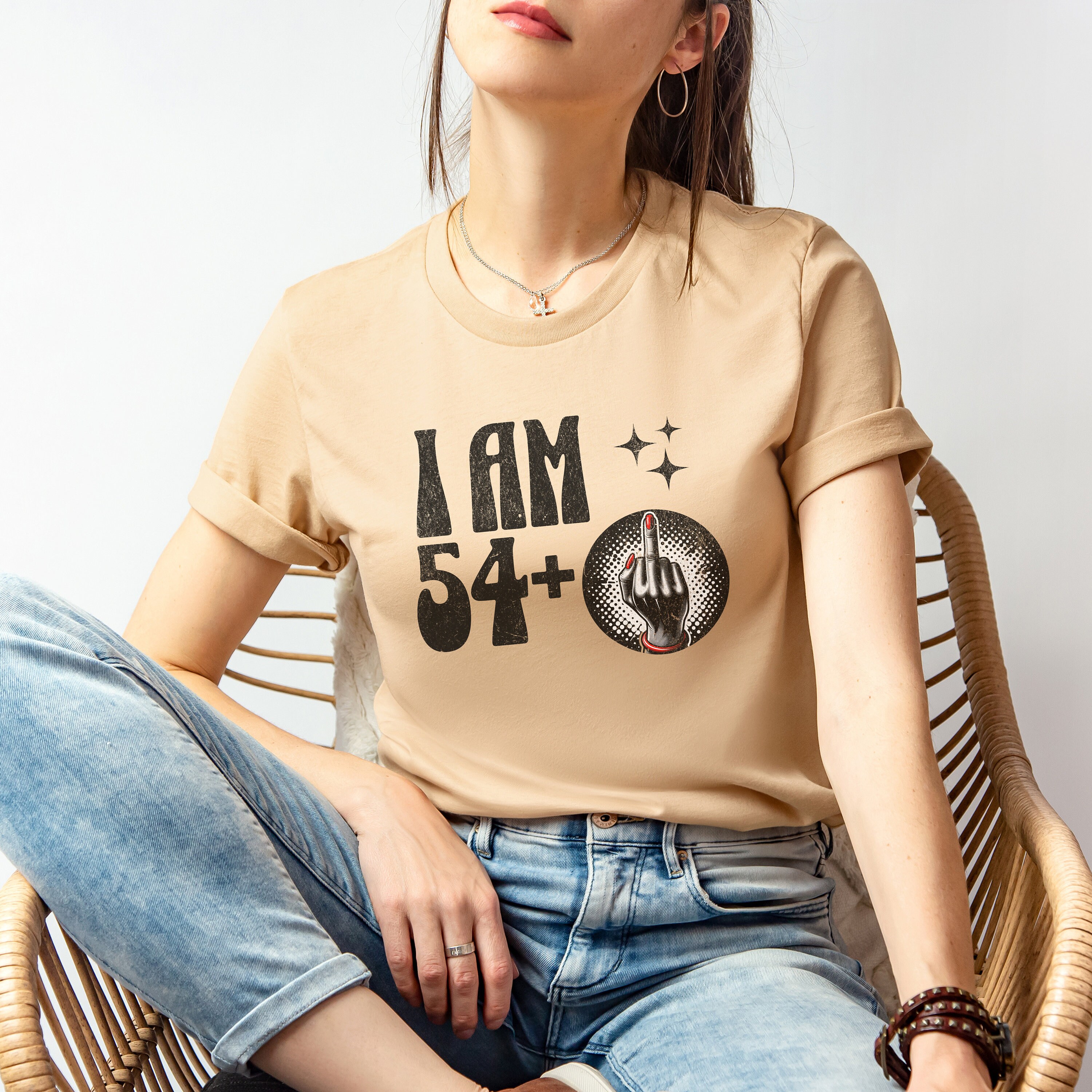 54 Plus 55th Birthday Middle Finger Shirt Aged to Perfection Birthday ...