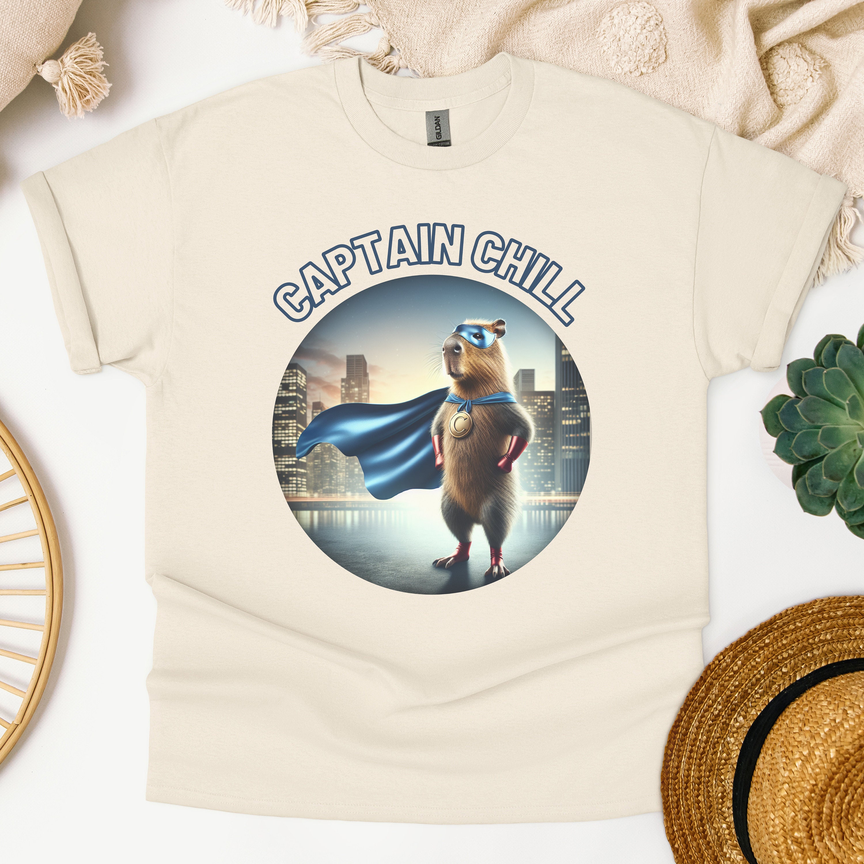Captain Chill Capybara Chill Capybara Super Hero Capybara Shirt Chill ...