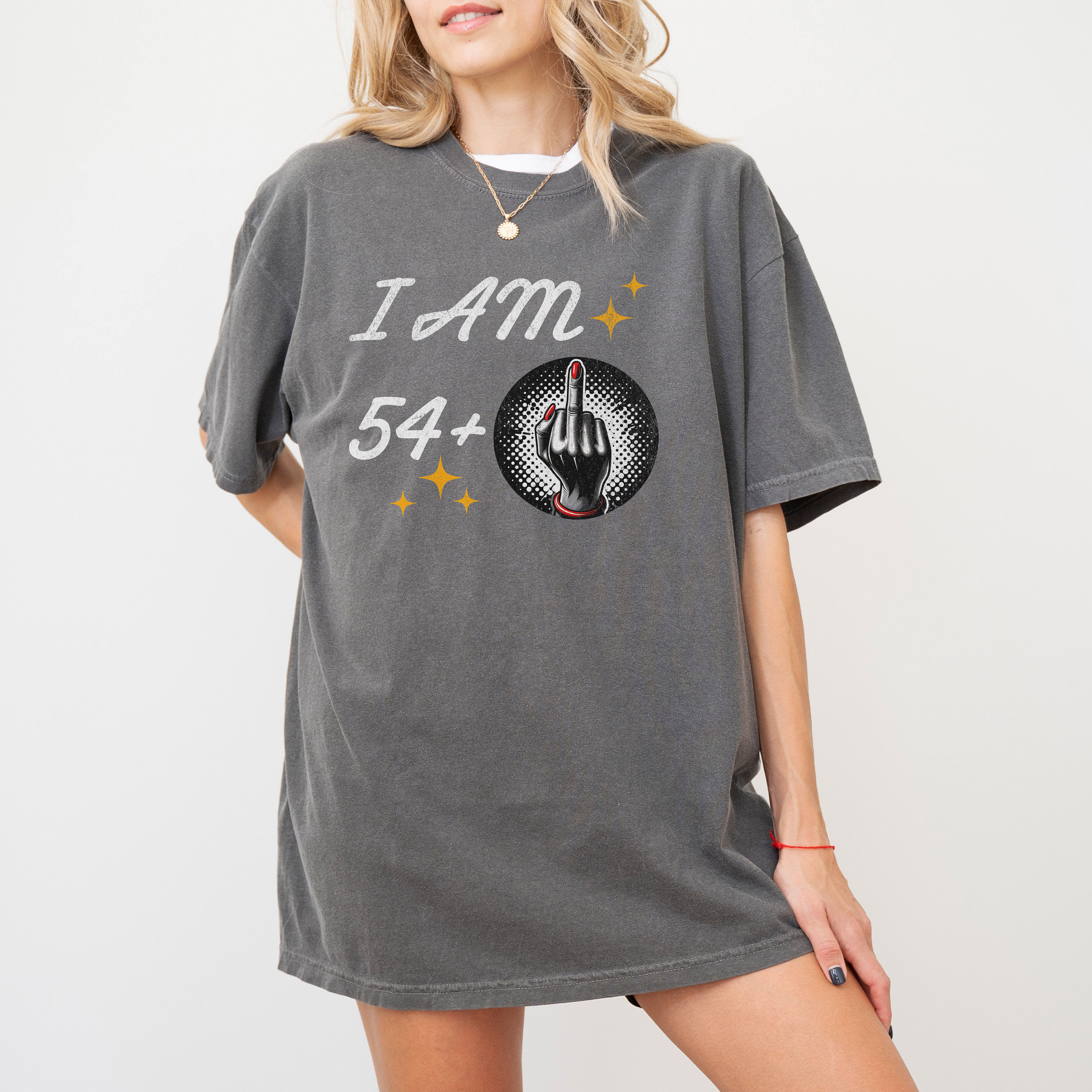 54 Plus 55th Birthday Middle Finger Shirt Aged to Perfection Birthday ...
