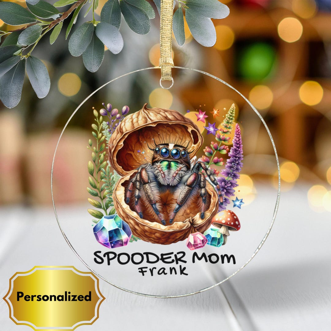Personalized Spooder Mom Jumping Spider Ornament Pet Spider Gift Spider ...