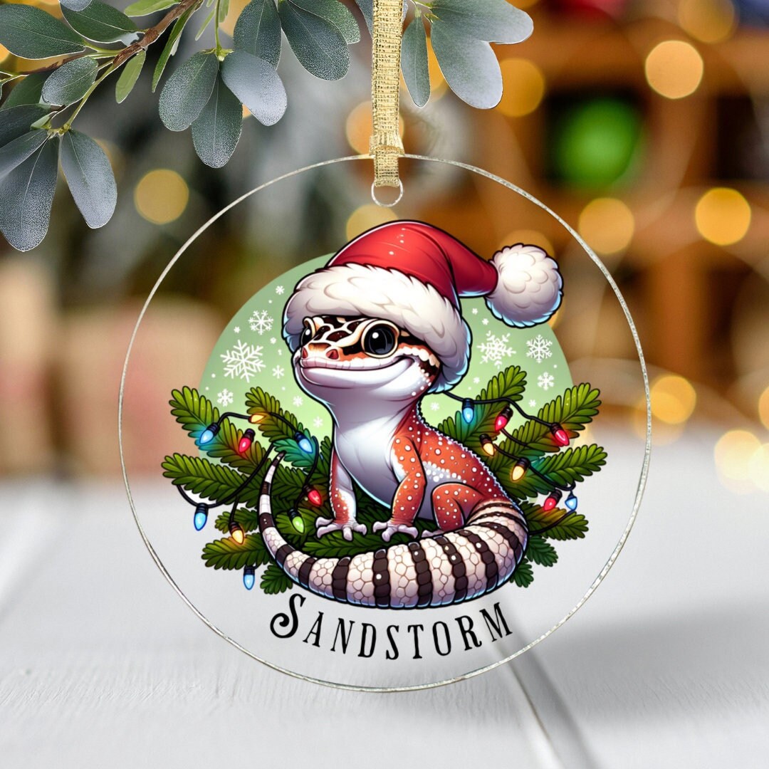 Custom Pet African Fat-tailed Gecko Ornaments Personalized Lizard ...