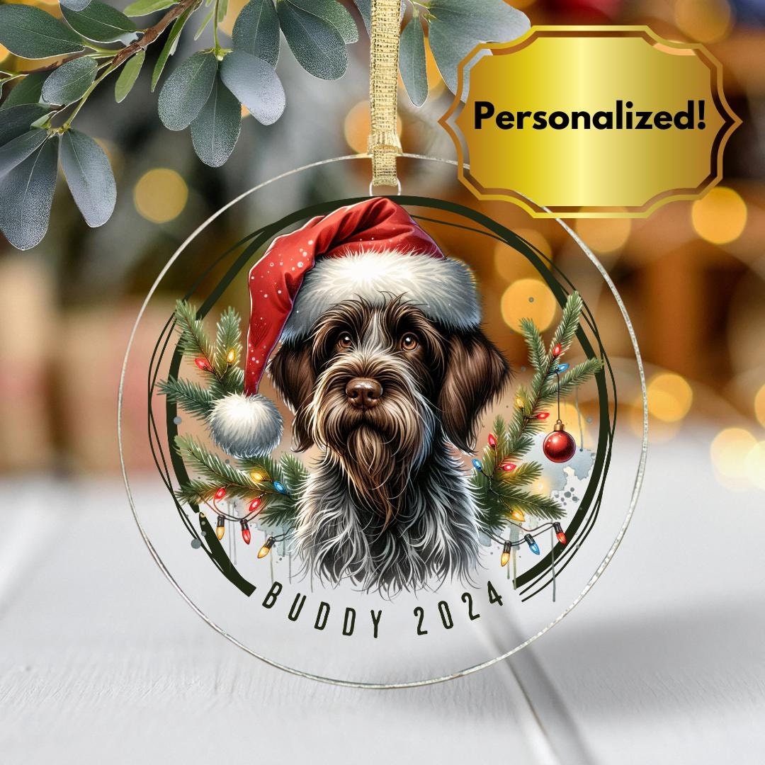 Custom Wirehaired Pointing Griffon Christmas Ornaments Personalized ...