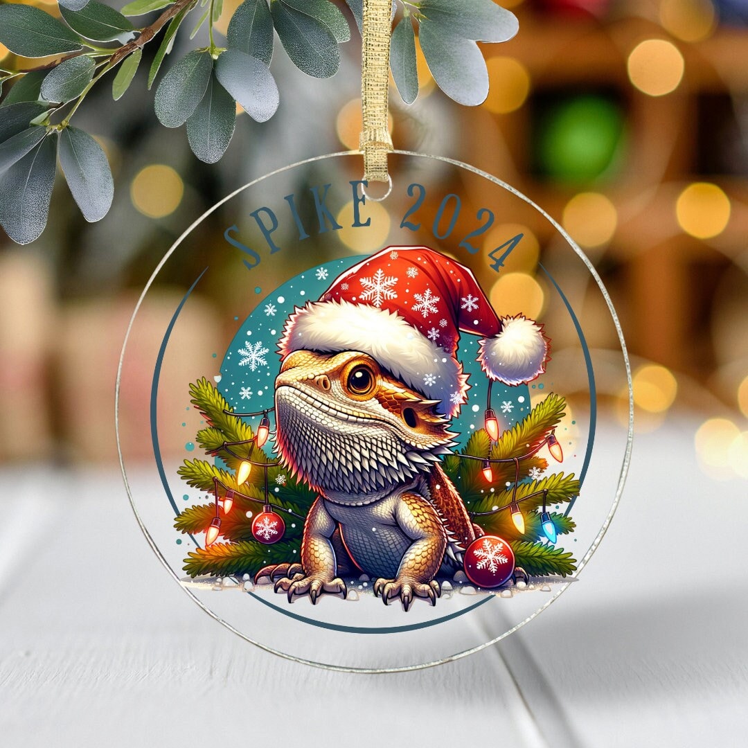 Custom Pet Bearded Dragon Ornament Personalized Lizard Ornament Cute ...