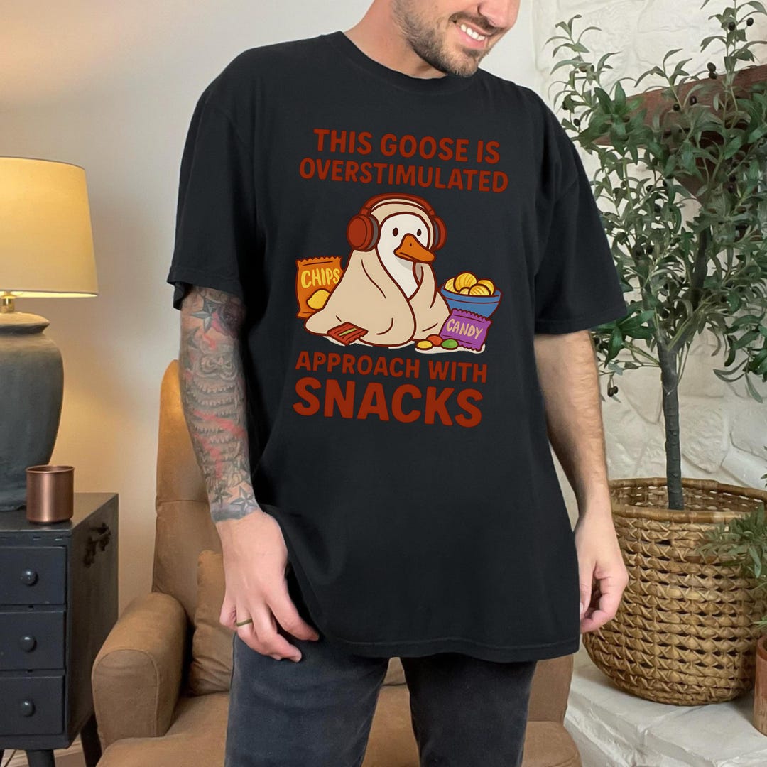 This Goose is Overstimulated Approach With Snacks Comfort Colors ...