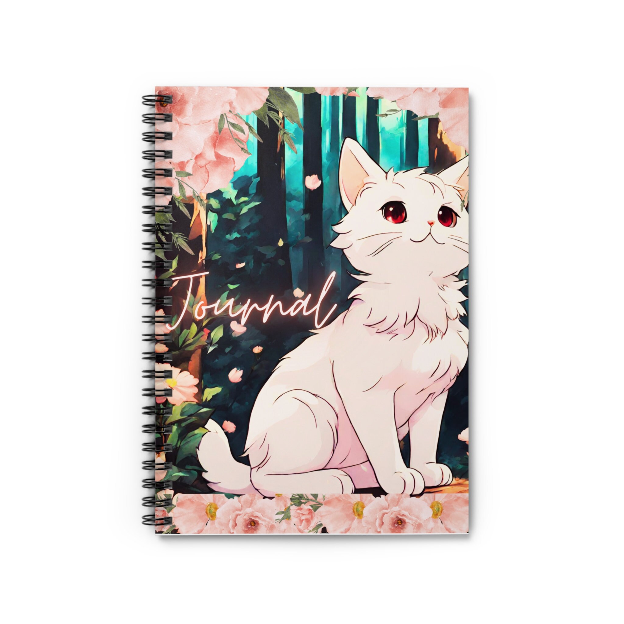 Cute Cat Notebook cat Journal, Gift for Her, Girl Daily Journal, Cat ...