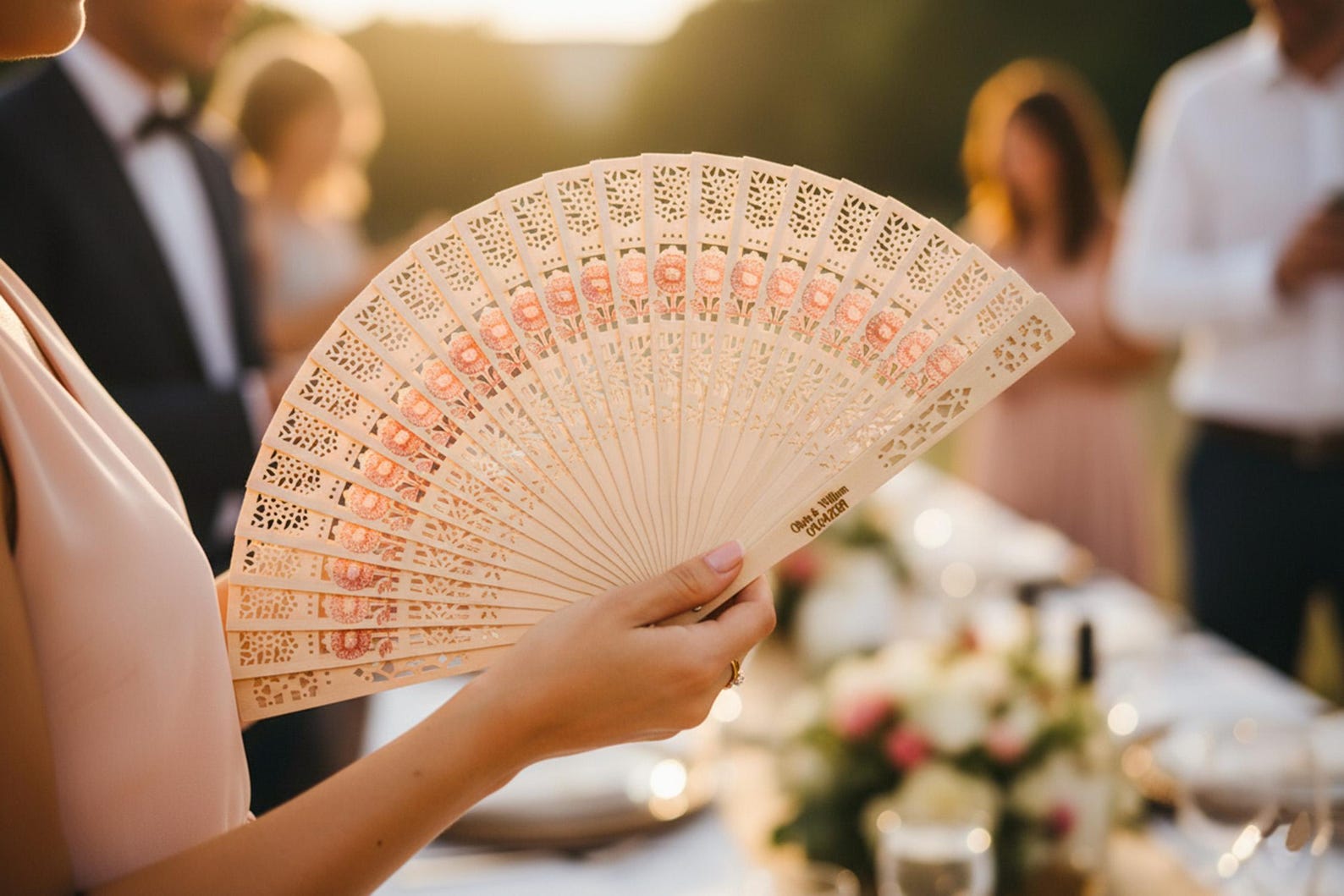 Personalized Wedding Fans, Custom Hand Fans, Engraved Wooden Folding ...