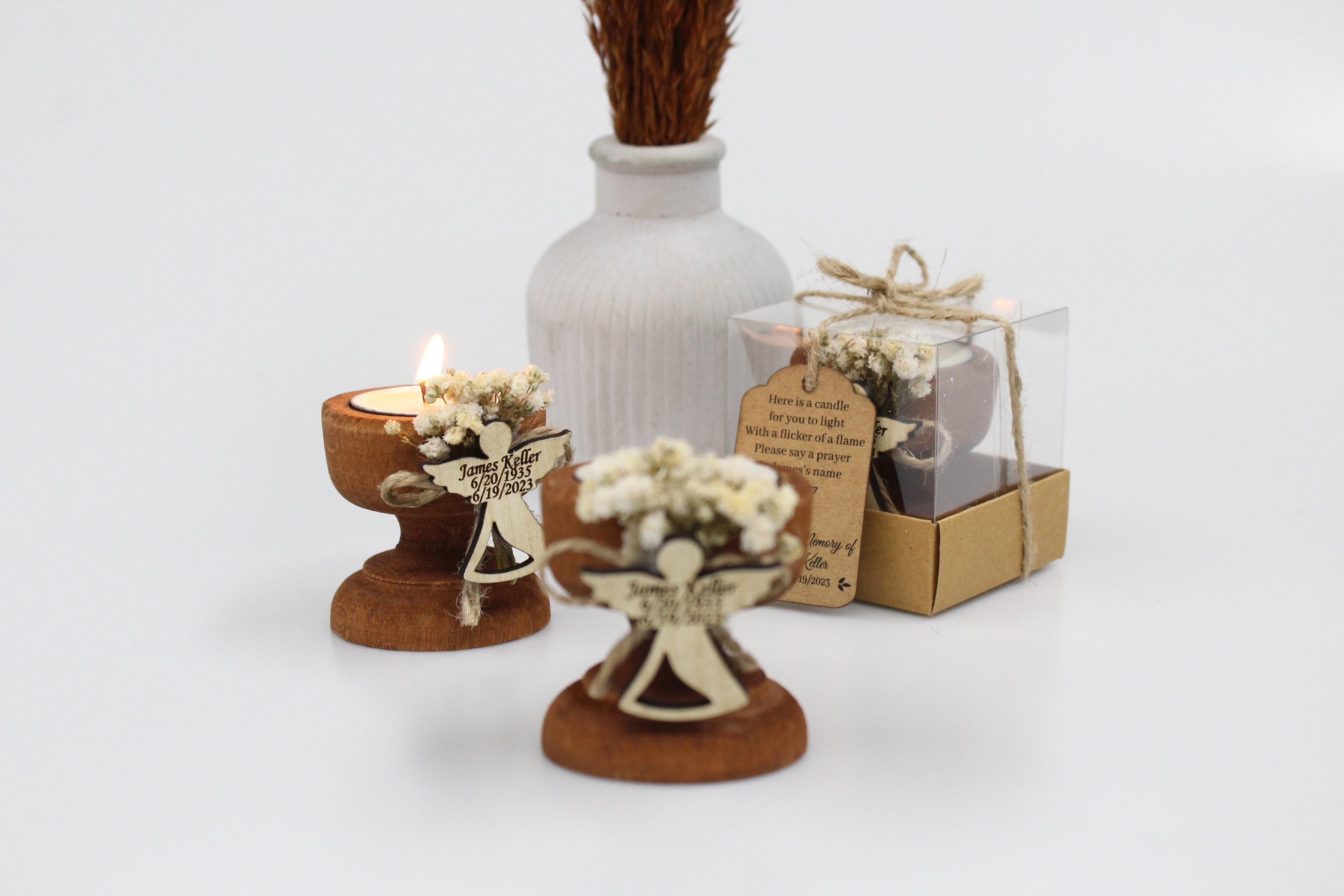 60 Pcs Grief Favors, Memorial Favors, in Memory of Candles, Funeral ...