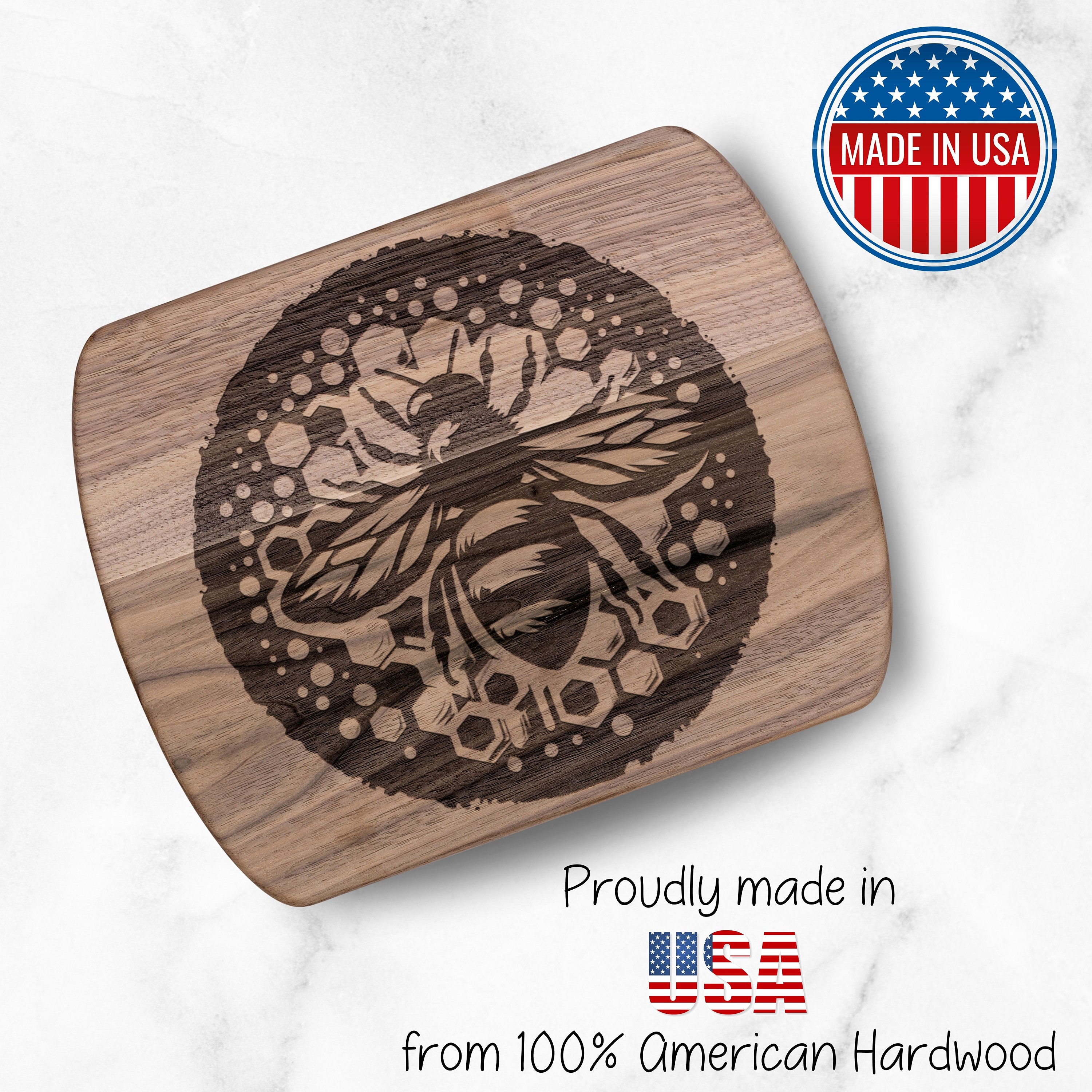 Bee and Honeycomb Oval Cutting Board, Charcuterie Board, Housewarming ...