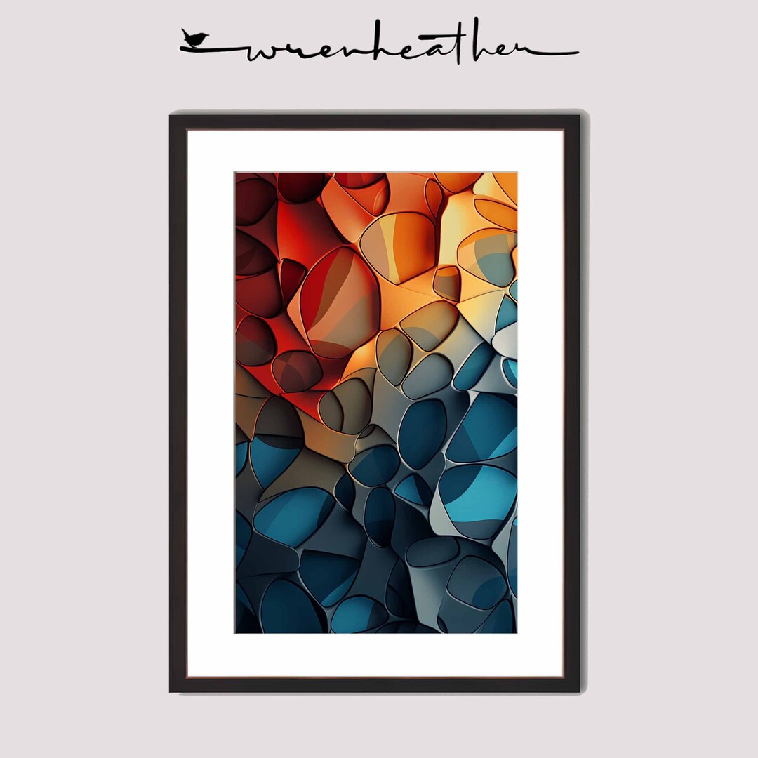 Vibrant mod-mesh Muse Collection Wall Art, Rainbow Spectrum Digital ...