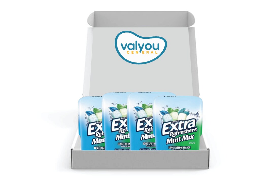 4 Bottles | Wrigley's Extra Refreshers Mint Mix Sugar Free Gum | 40 ...