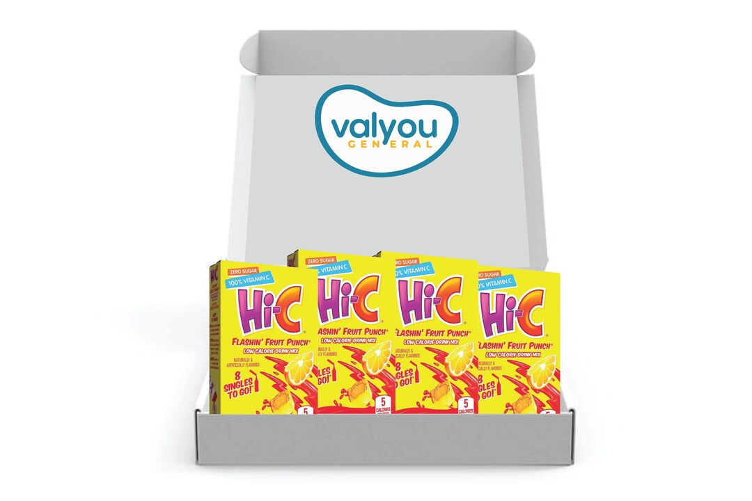 4 Packs | Hi-c Singles to Go Flashin' Fruit Punch Drink Mix | 8 Sticks ...