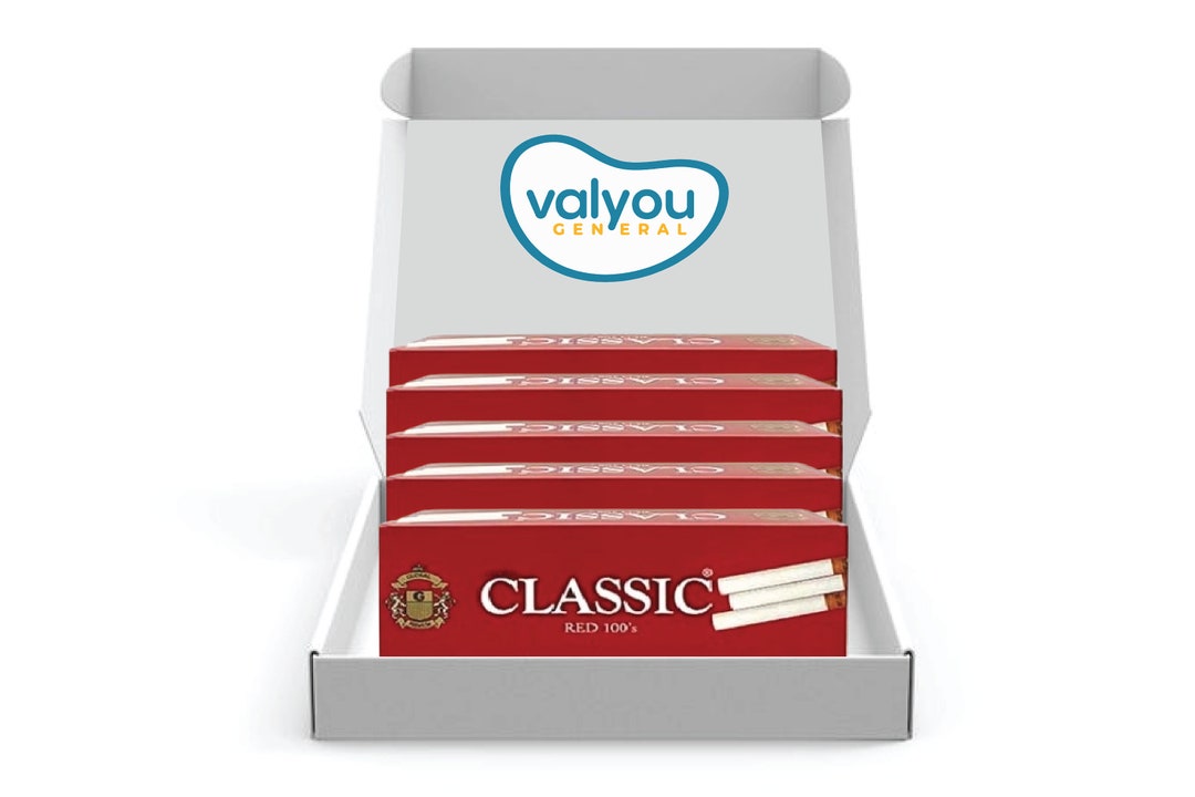 10x Boxes Global Premium Classic Full Flavor Red 100's 100MM 2,000 ...