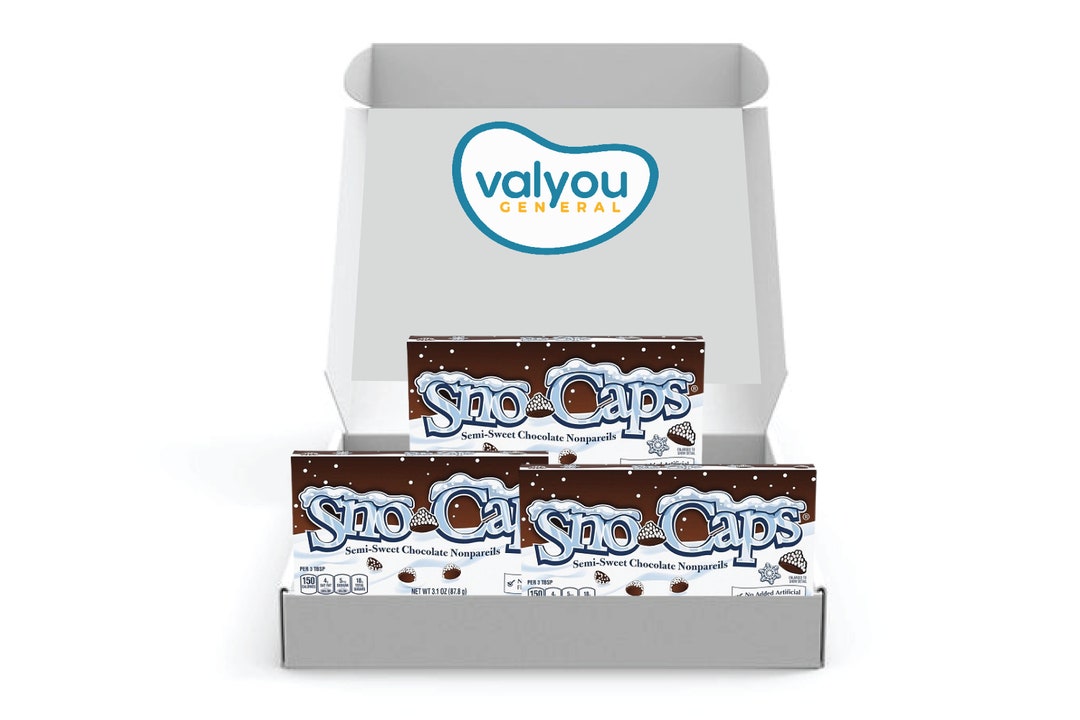 3 Packs | Sno Caps Semi-sweet Chocolate Nonpareils Candy | 3.1oz ...