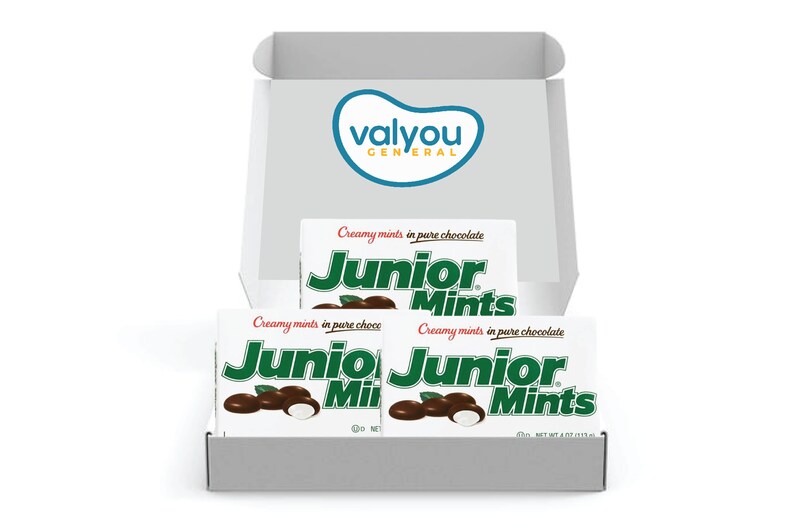 Full Box 12 Packs Junior Mints Creamy Mints in Pure Chocolate Candy 3 ...