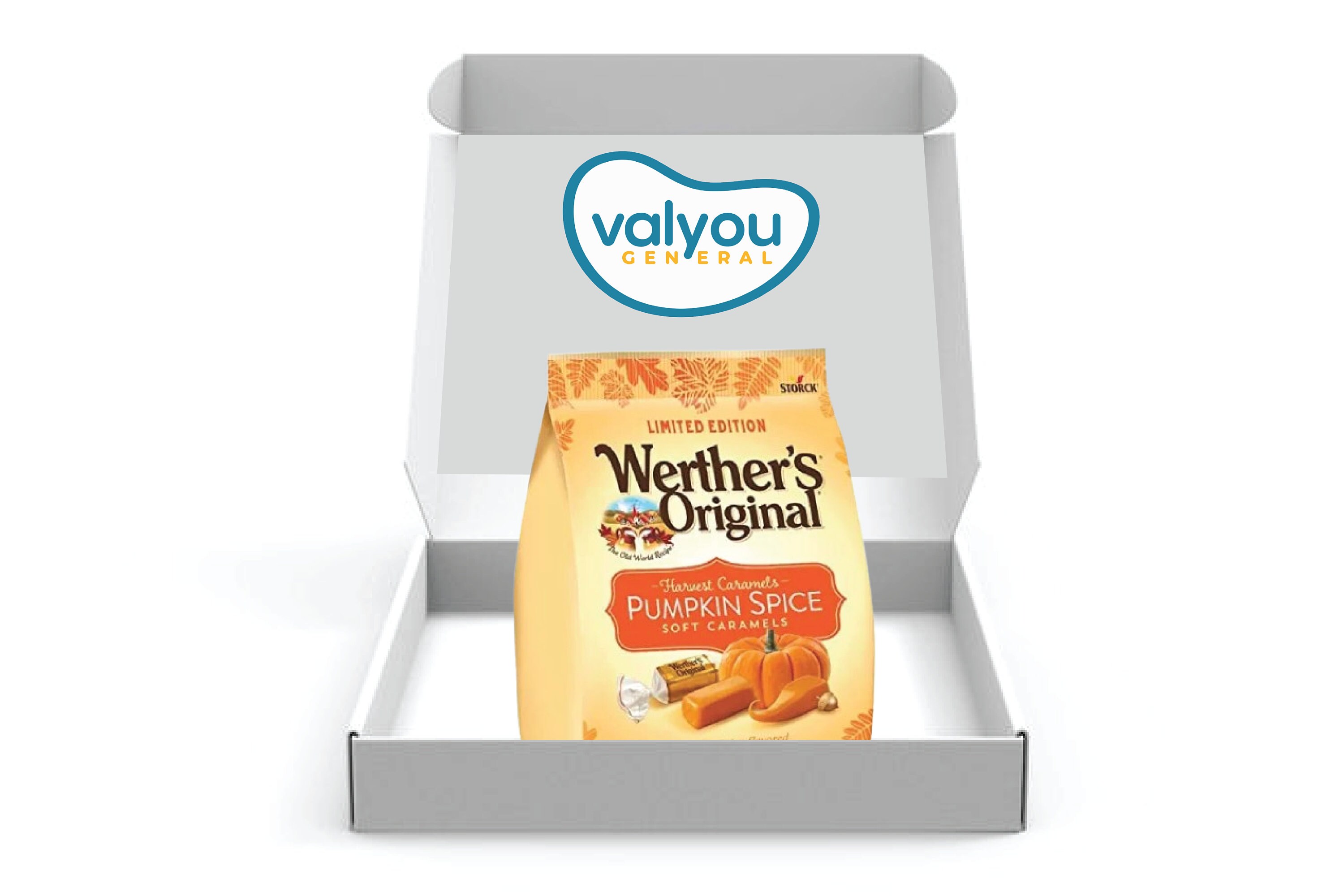 1 Bag Storck Werther's Original Pumpkin Spice Flavored Soft Caramels ...