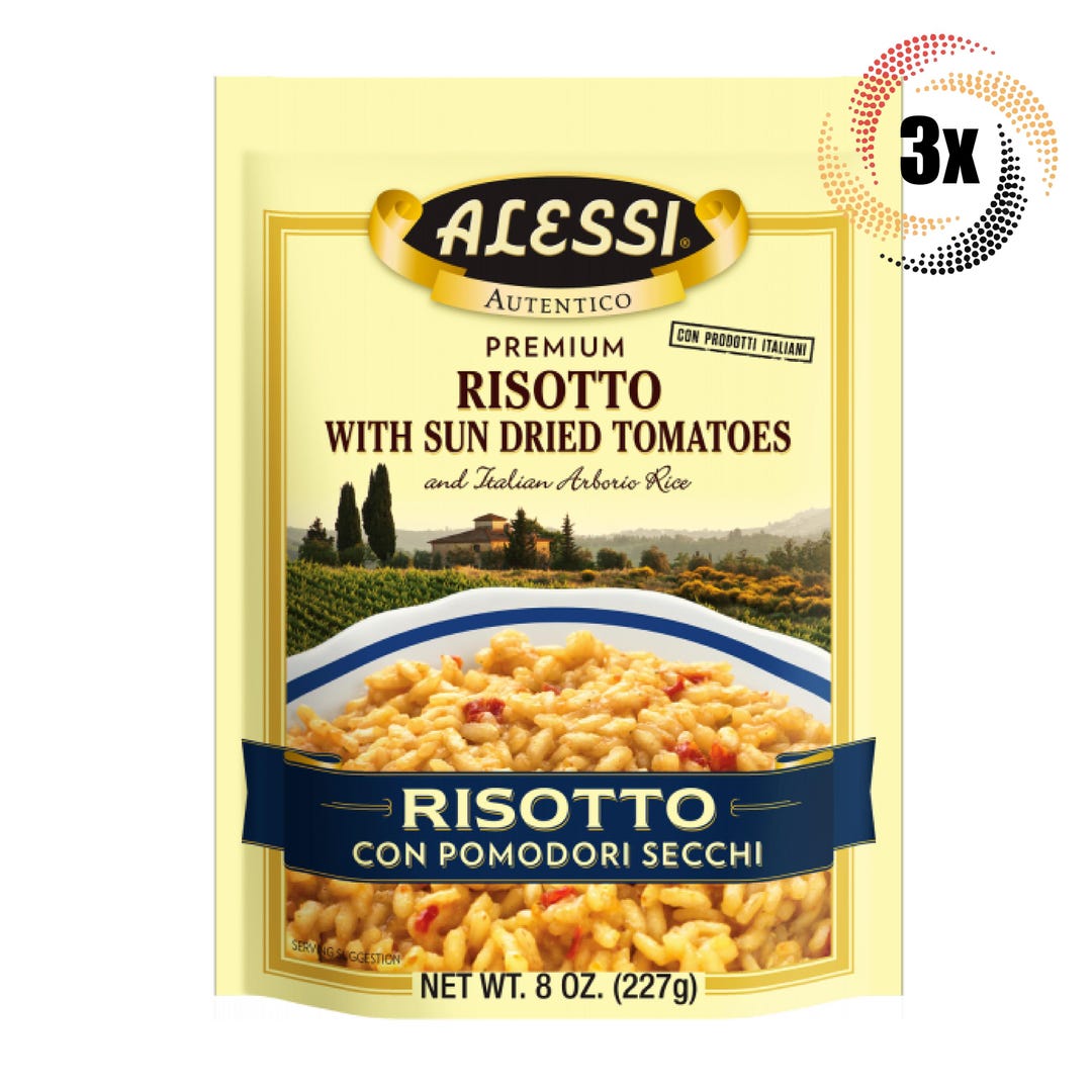 3x Pack Alessi Autentico Premium Risotto Sun Dried Tomatoes & Arborio ...
