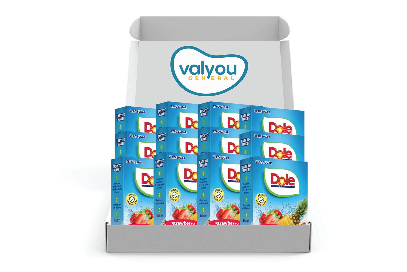 12 Packs (full Box) | Dole on the Go Variety Flavor Drink Mix | 6 ...