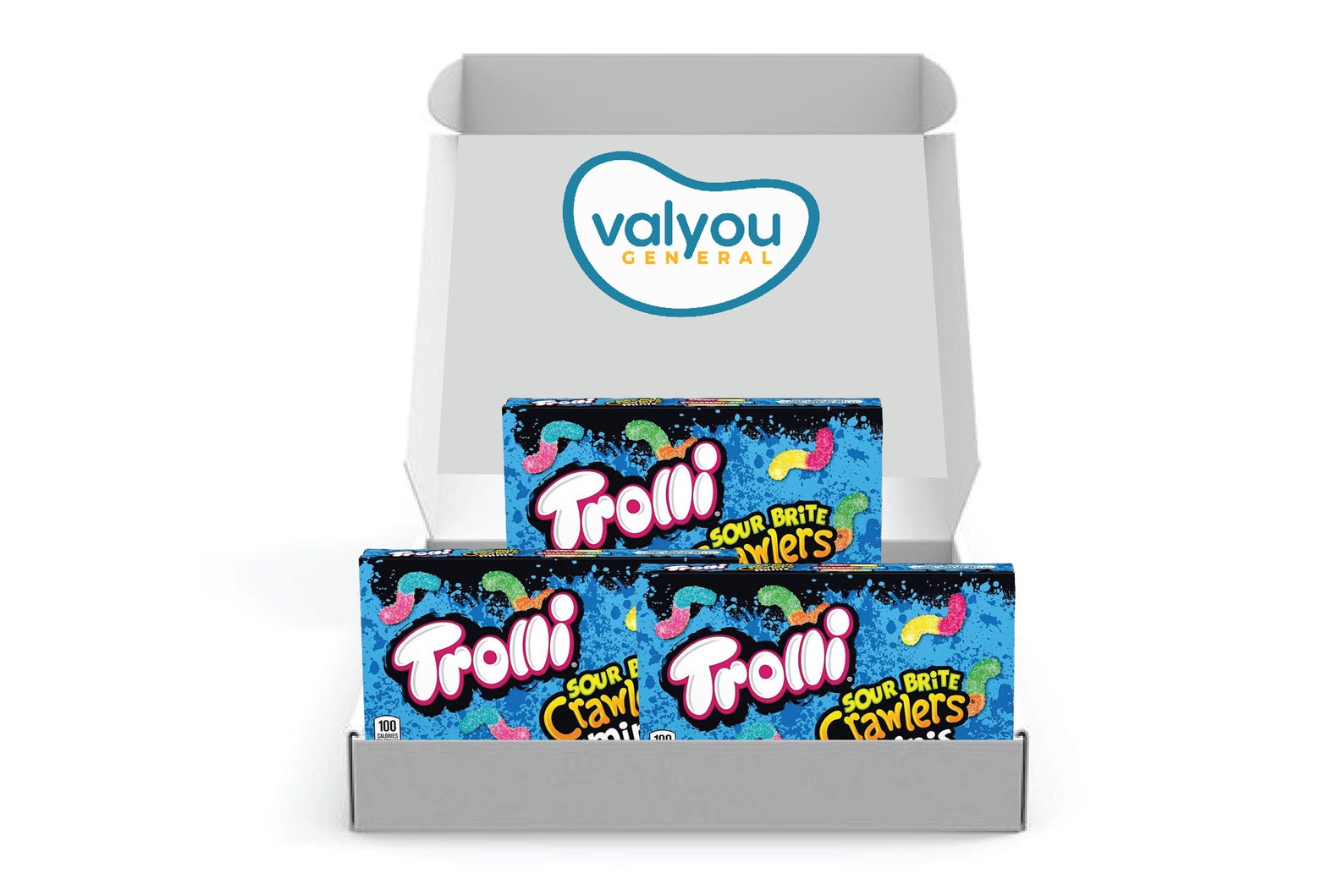 3 Packs | Trolli Sour Brite Crawlers Minis Assorted Flavor Candy | 3 ...