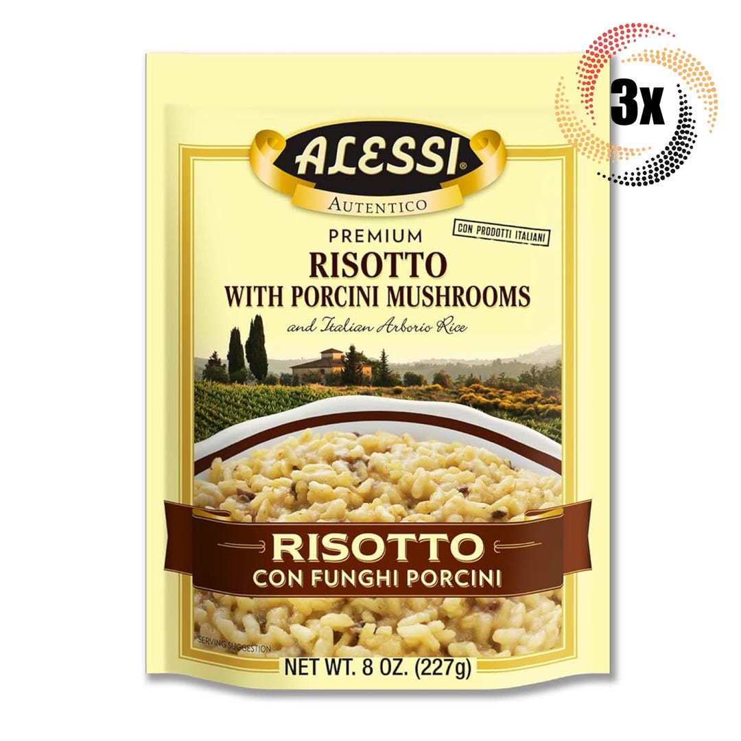 3x Packs Alessi Autentico Premium Risotto Porcini Mushrooms & Arborio ...