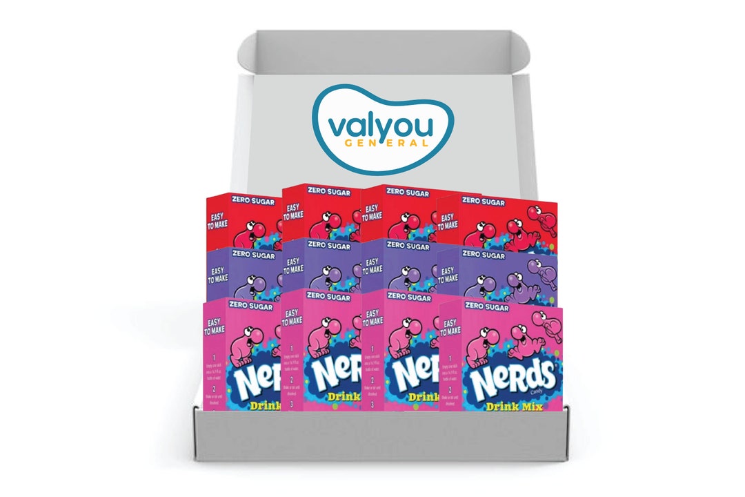 12 Packs (full Box) | Nerds Candy on the Go Variety Flavor Drink Mix ...