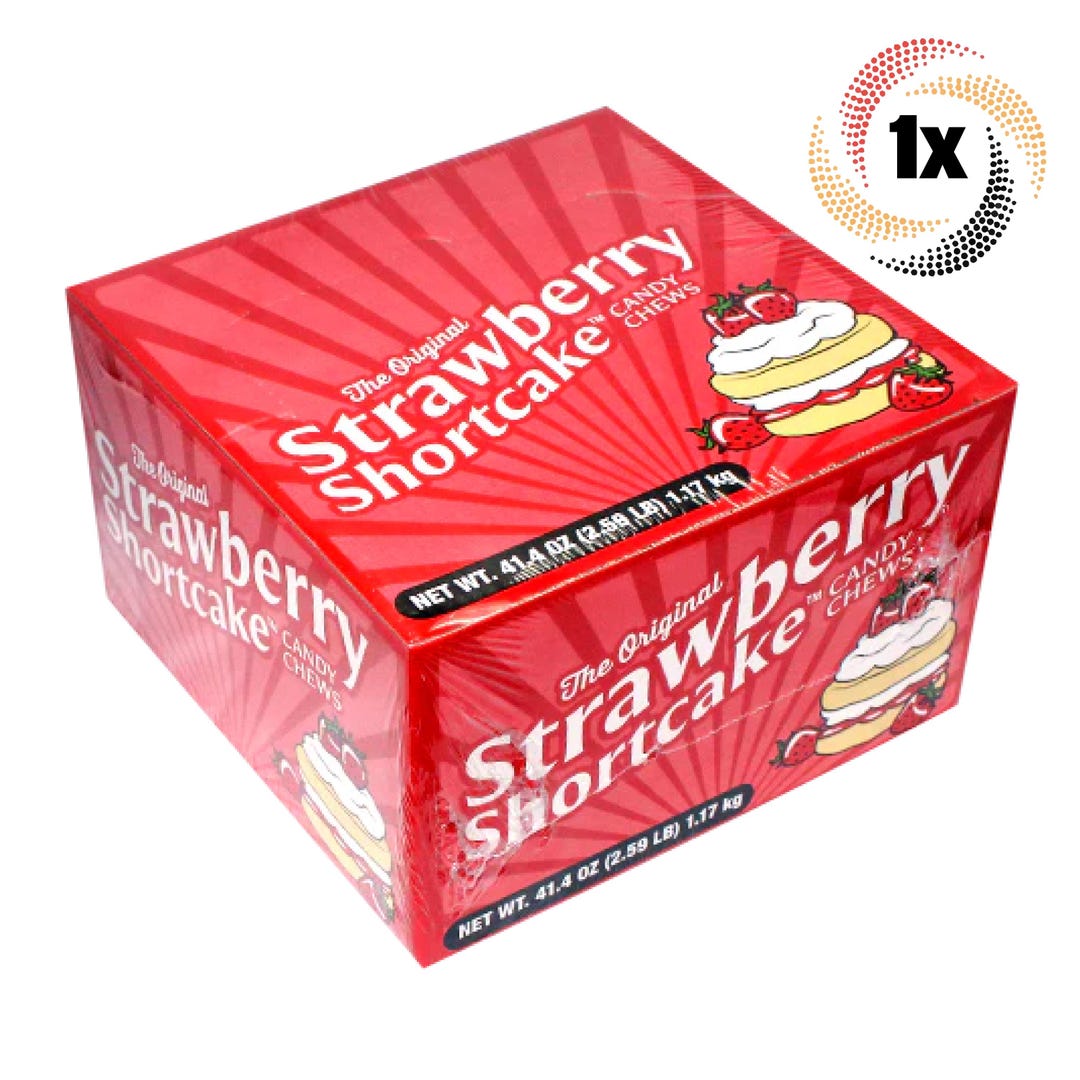 1x Box Mega Candy Company the Original Strawberry Shortcake Flavored ...