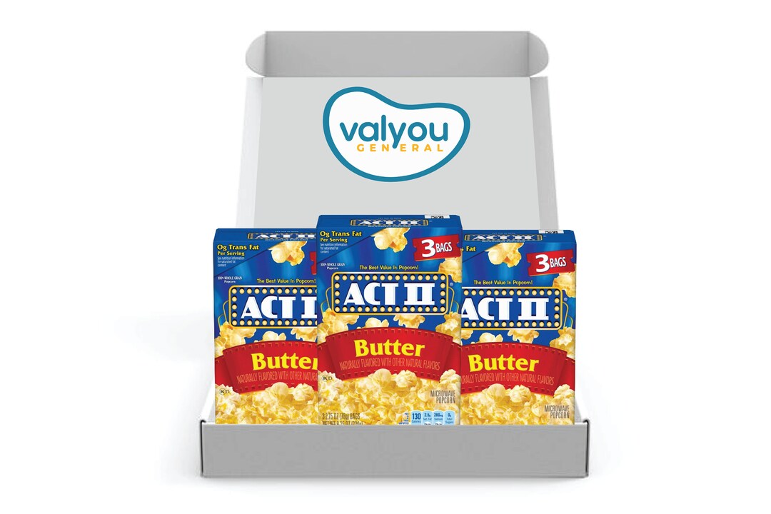 3 Packs ACT II Butter Microwave Popcorn | 3 Bags per Pack | 8.25oz ...