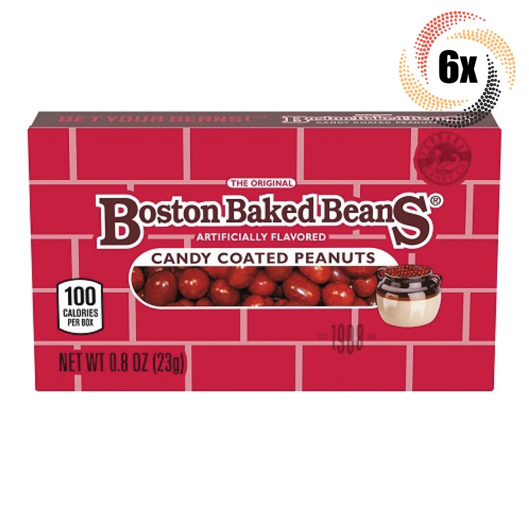 6x Packs Boston Baked Beans the Original Candy Coated Peanuts Candy ...
