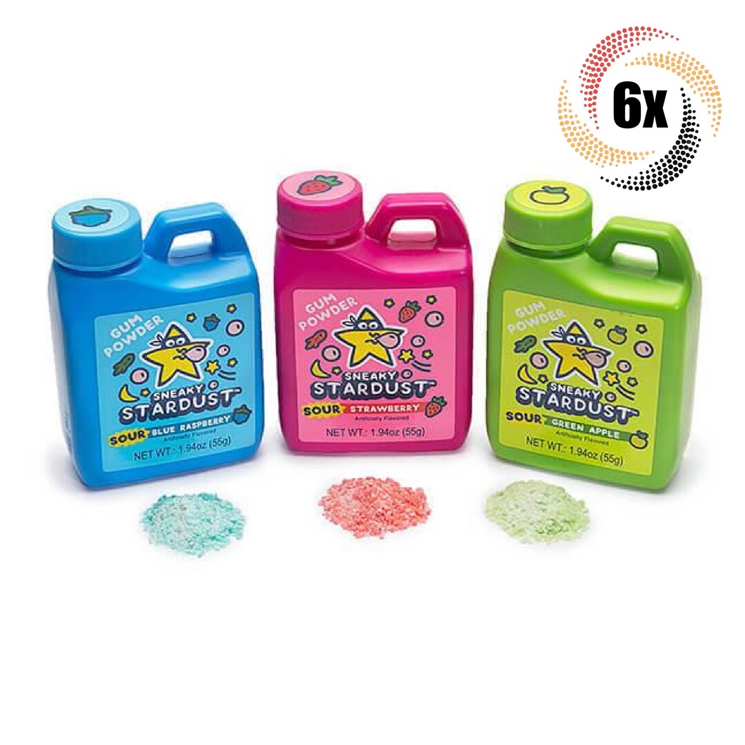 6x Jugs Sweet Bandit Sneaky Stardust Assorted Flavor Gum Powder | 1 ...