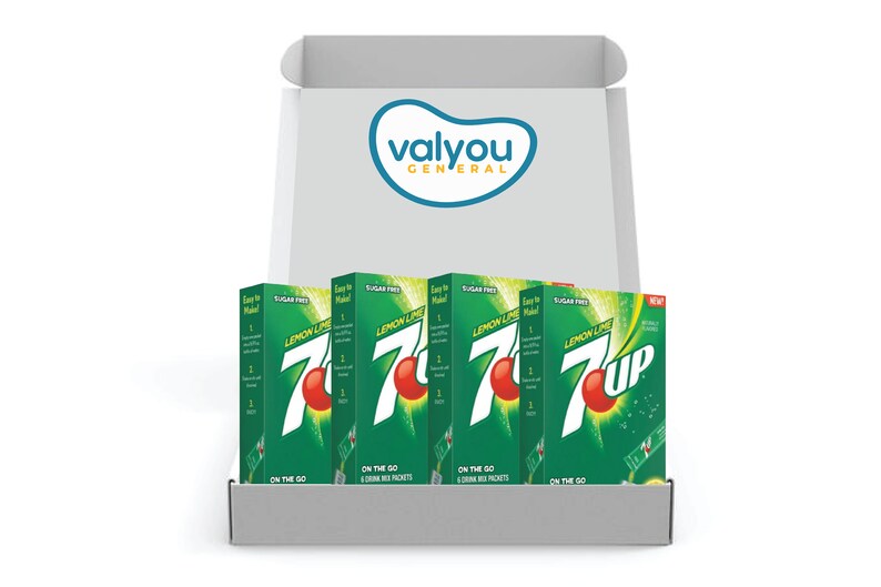 12 Packs full Box 7up on the Go Variety Flavor Drink Mix 6 Packets per ...