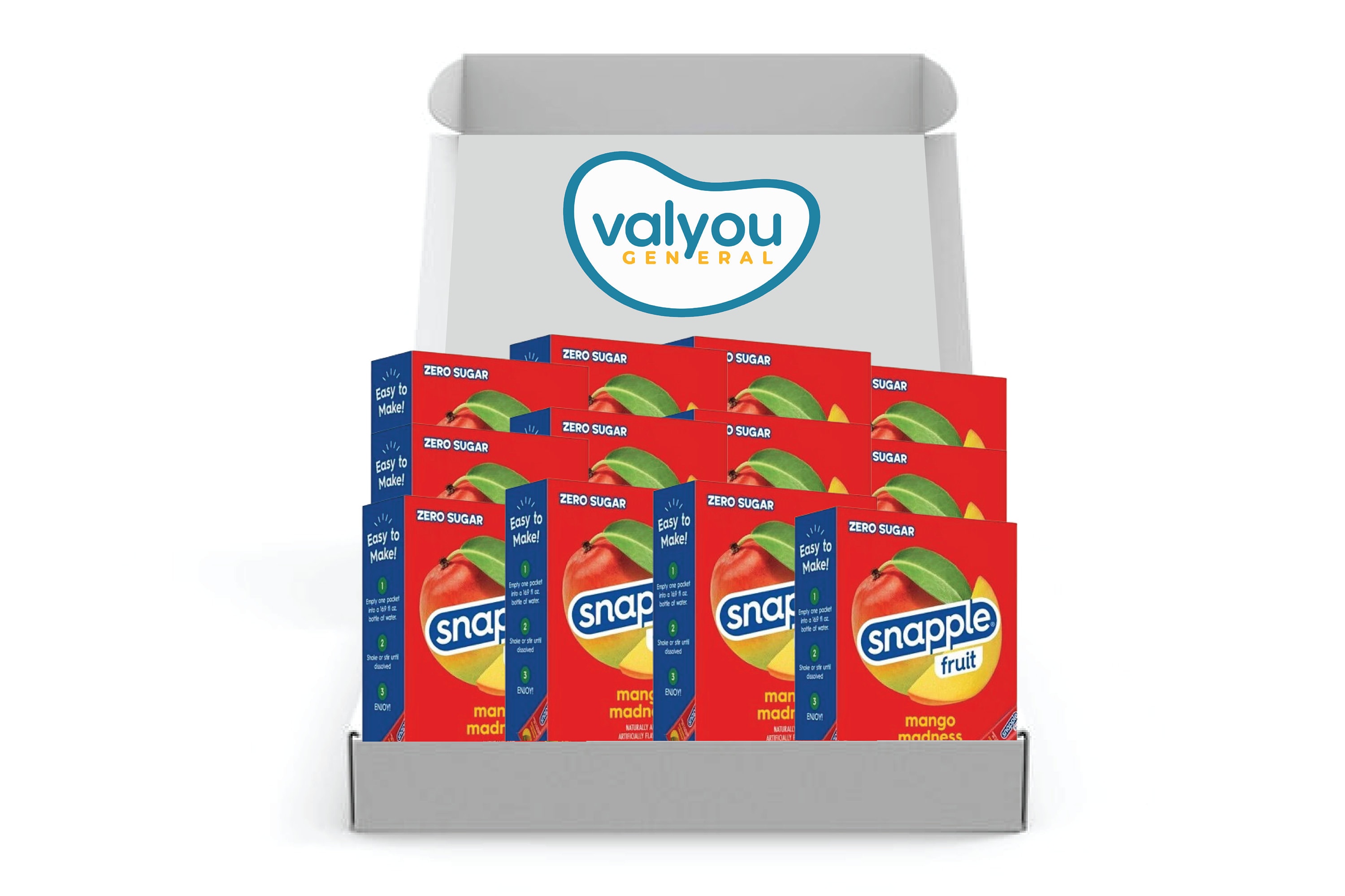 12 Packs (full Box) | Snapple Fruit on the Go Variety Flavor Drink Mix ...