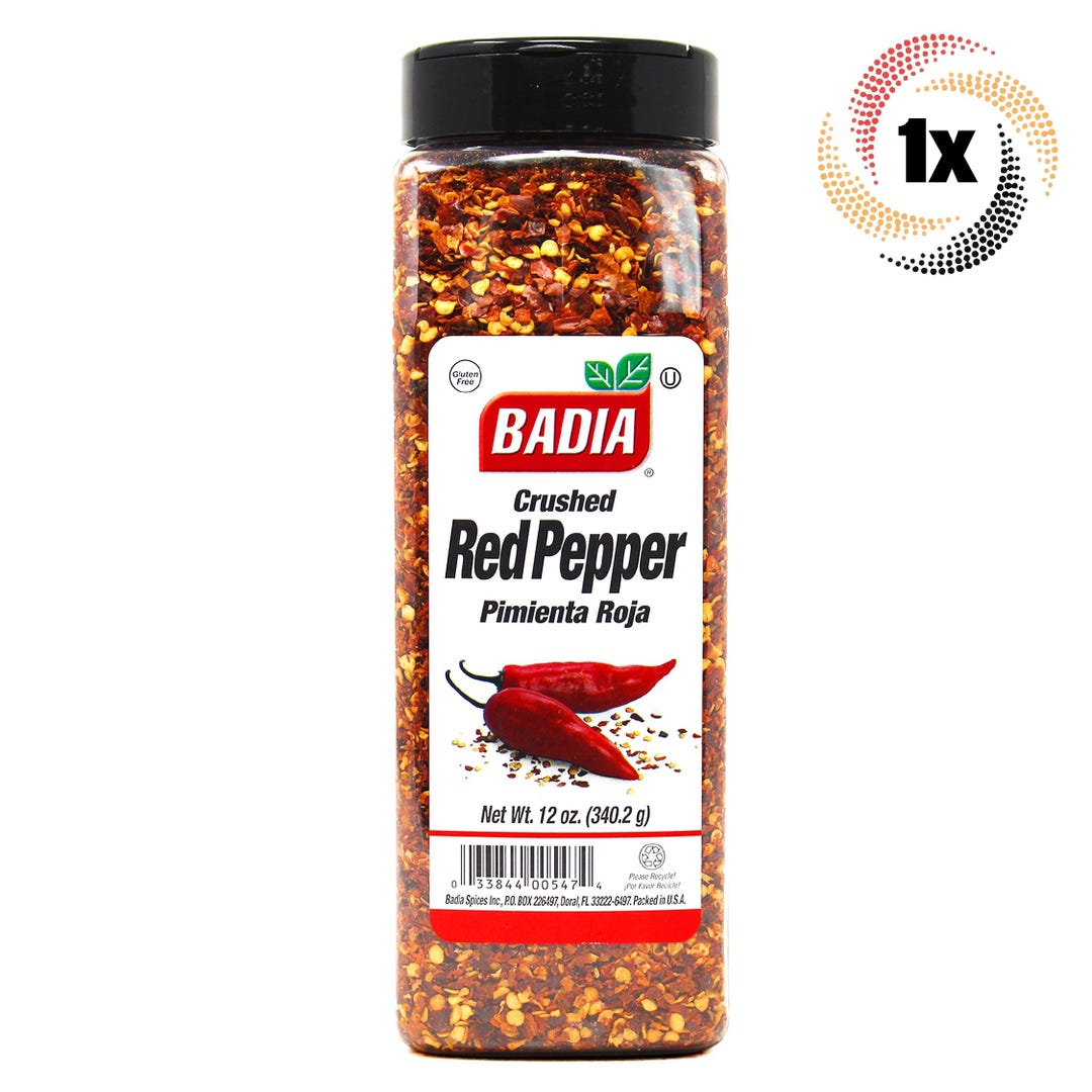 1x Shaker Badia Crushed Red Pepper Seasoning 12oz Gluten Free & Kosher ...