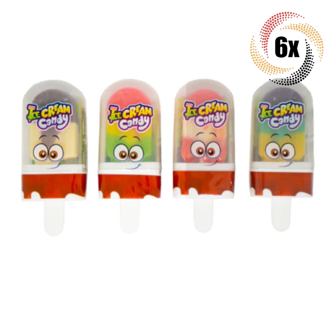 6x Pops Raindrops Assorted Flavored Ice Cream Novelty Candy | .88oz ...