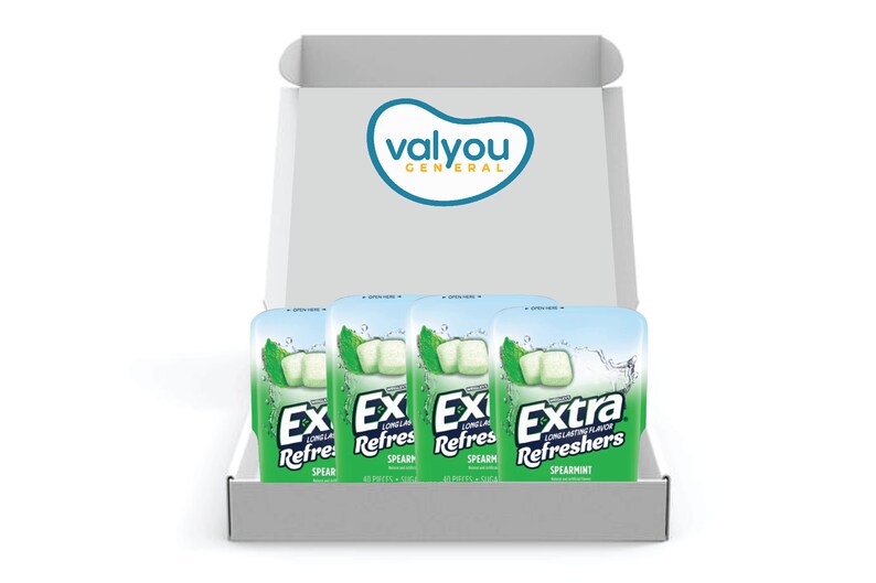 4 Bottles Wrigley's Extra Refreshers Spearmint Sugar Free Gum 40 Pieces ...