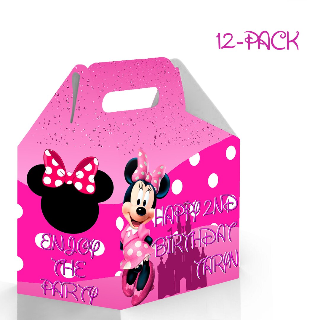 Minnie Mouse Birthday Gable Candy Box - 12pack - 4.4x4.5x3in ...
