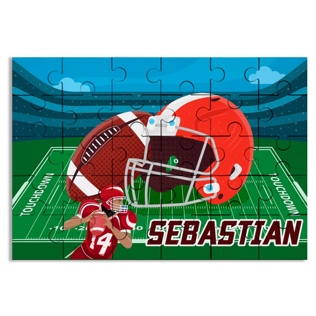 Football Jigsaw Puzzle for Kids With Name - 30pcs | 7.5x9.5in | Gifts ...