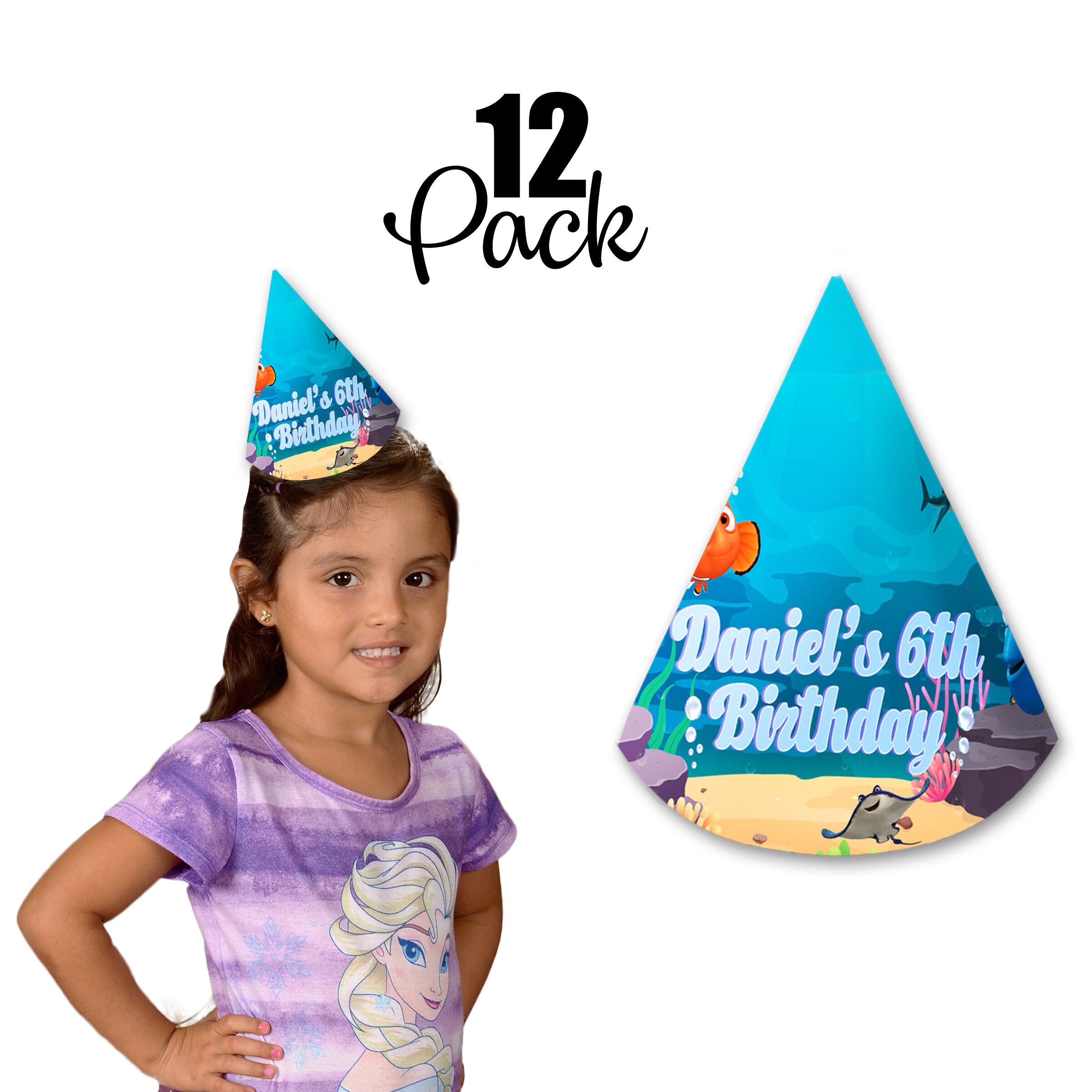 Finding Nemo Birthday Party Hats for Kids - 12pack – Customizable With ...