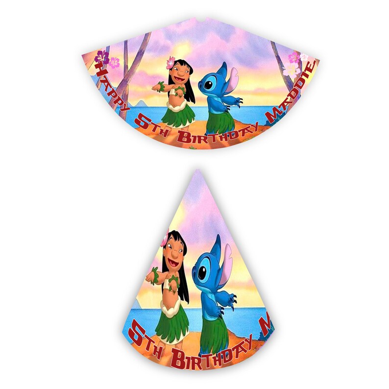 Lilo and Stitch Birthday Party Hats for Kids - 12pack – Customizable ...