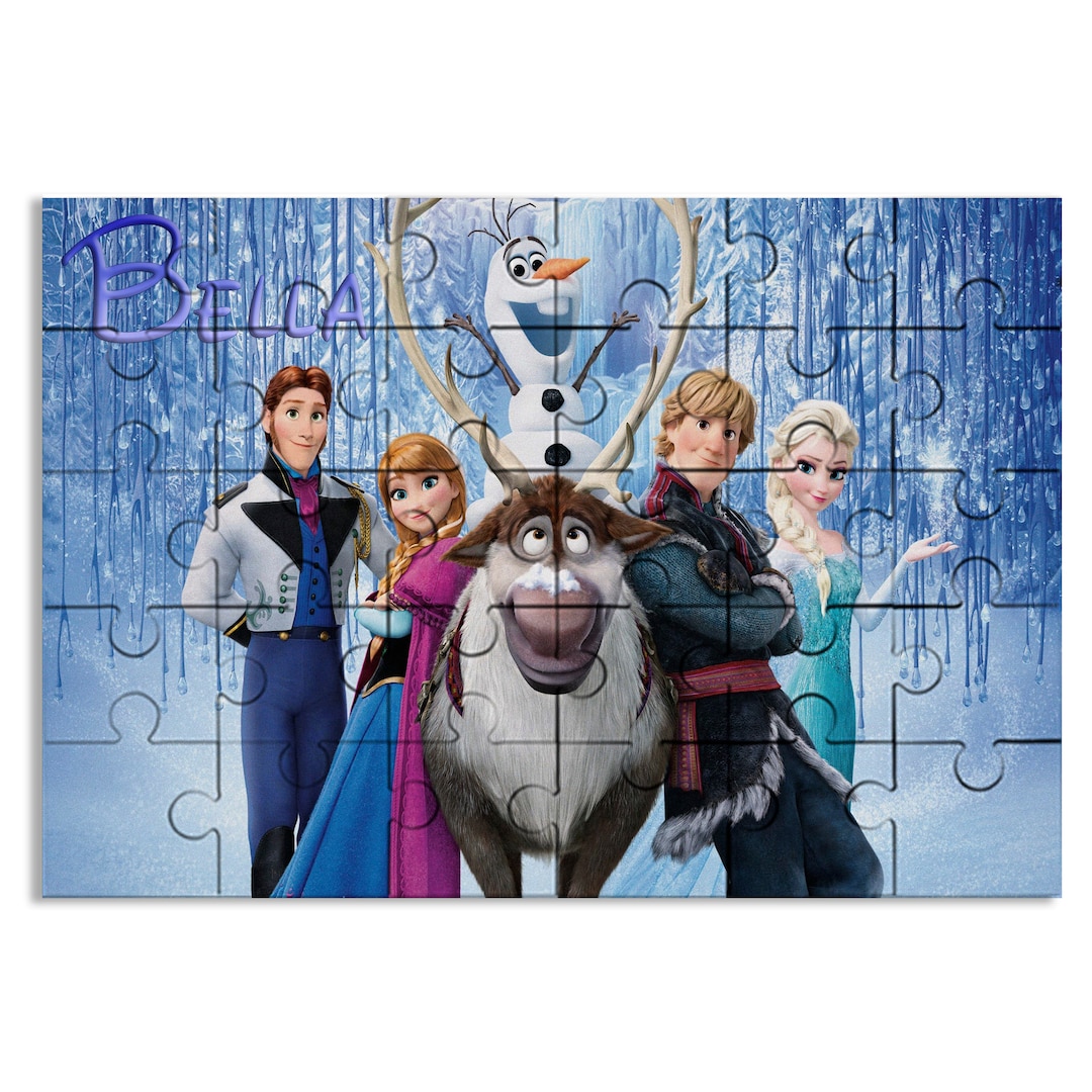 Princess Frozen Jigsaw Puzzle With Name - 30pcs | 7.5x9.5in | Jigsaw ...
