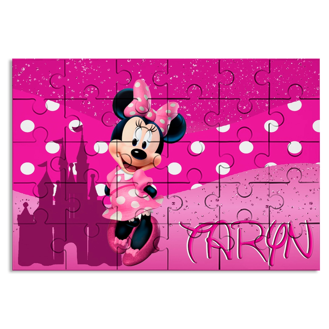 Minnie Mouse Jigsaw Puzzle for Kids With Name - 30pcs | 7.5x9.5in ...