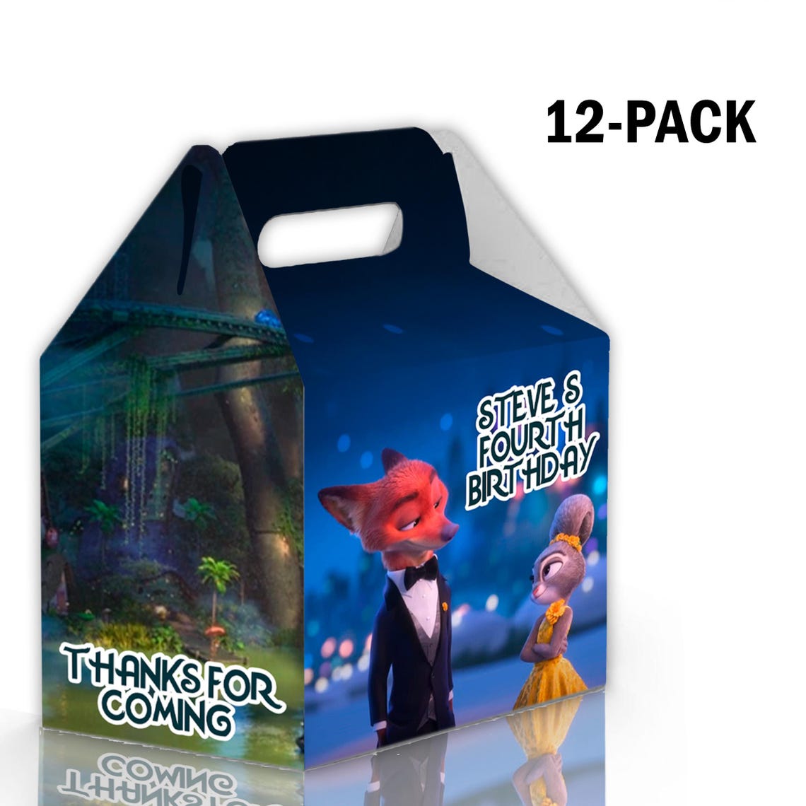 Zootopia 2 Personalized Candy Gable Boxes for Kids Birthday Party ...