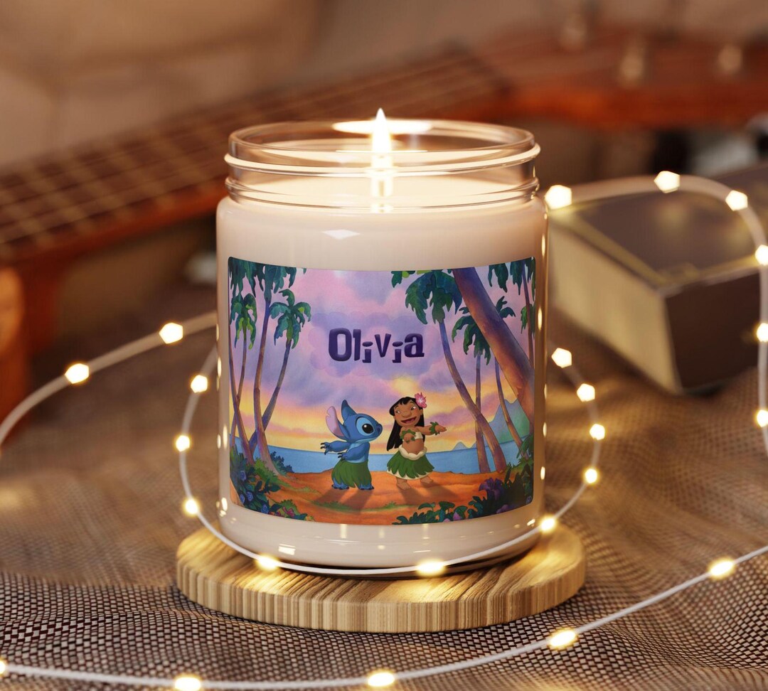 Lilo & Stitch Scented Candle With Name - Lilo and Stitch Scented Candle ...